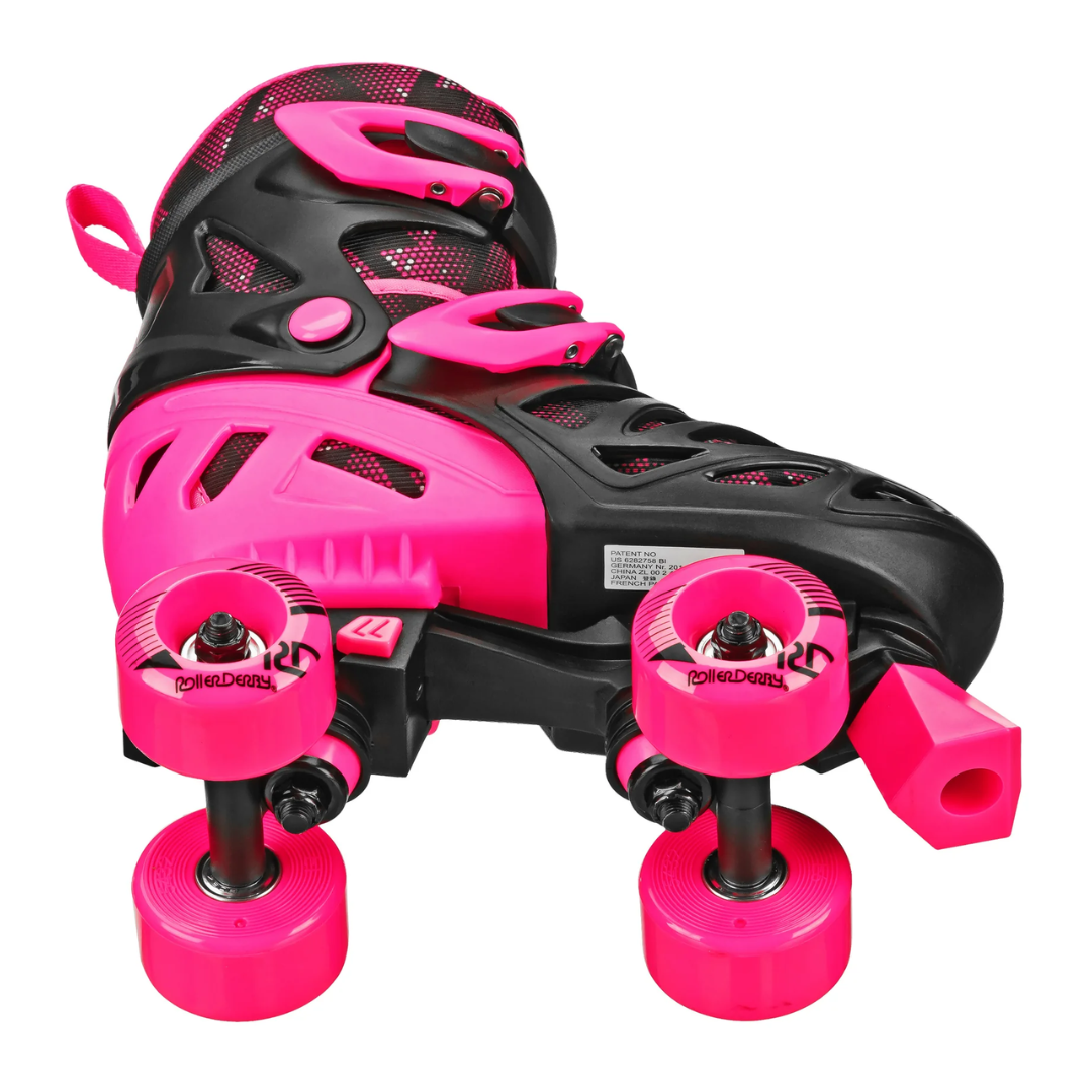 RDS Trac Star Skate Girls Black/Pink Adjustable Roller Skates| Go 4 ...