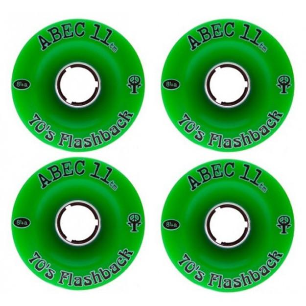 ABEC 11 Wheels 70's Flashback 70mm 78a Green 4 Pack| Go 4 Sports ...