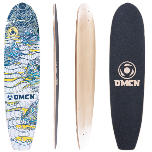 OMEN Board 38.5" Malibu Deck: Blue, Yellow, Waves (only 2 left)| Go 4 ...